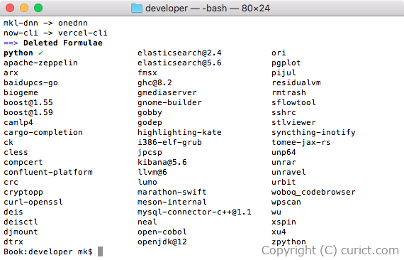 Homebrew - Homebrew自身をアップデートする